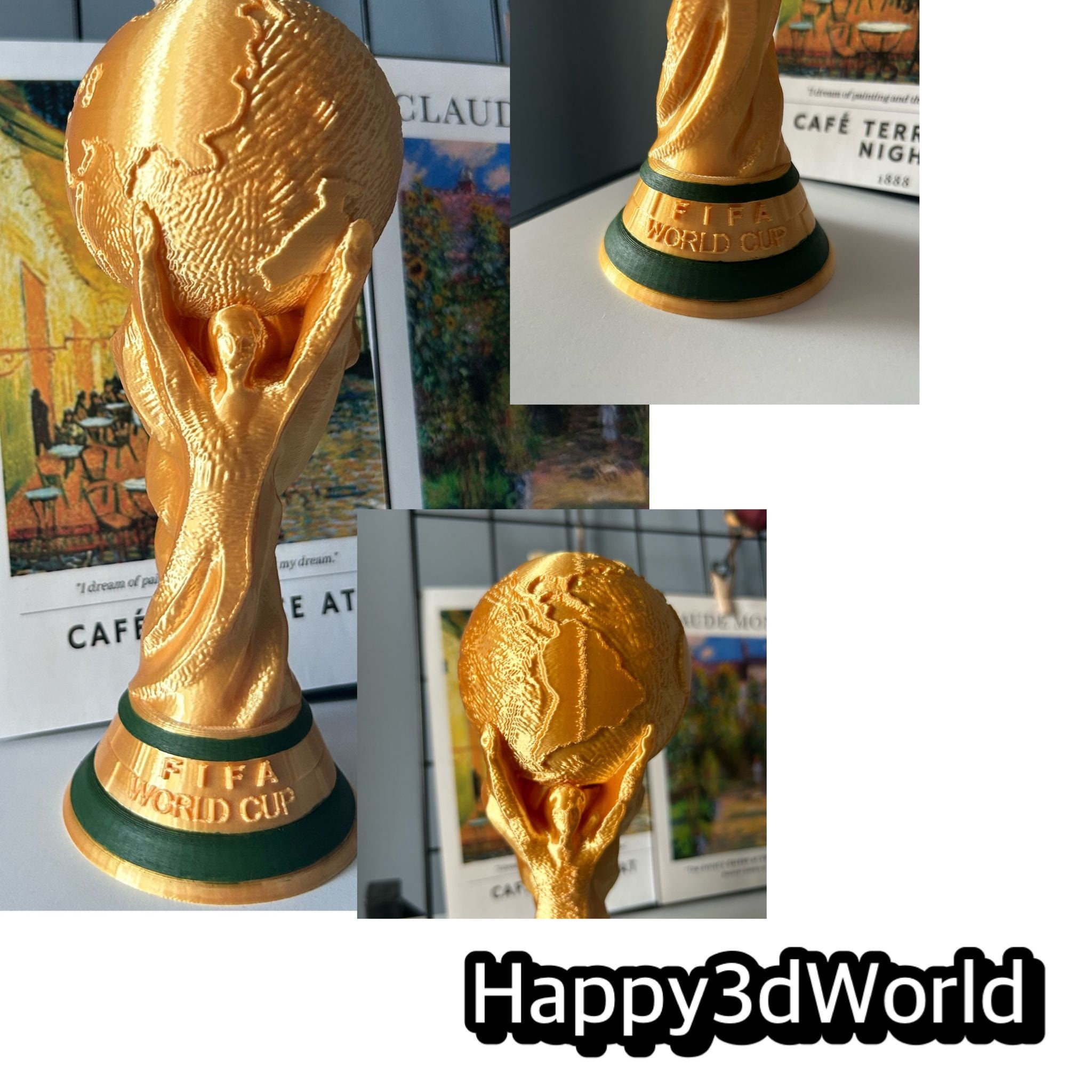 FIFA World Cup Trophy Ornament Gift for Football Lovers Table Decor 3D ...