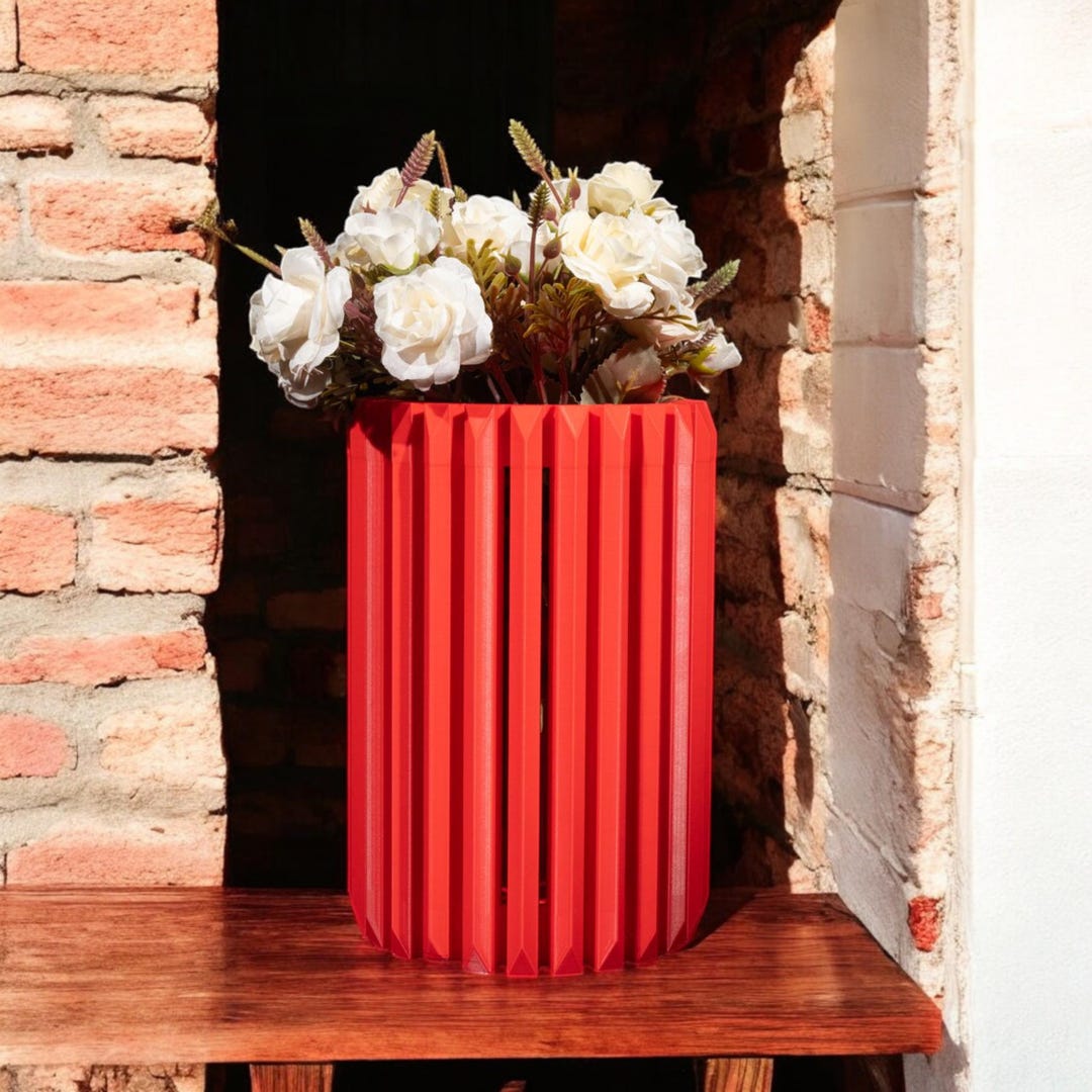 Modern Teris Vase 3D Printed Decorative Vase, Unique Geometric Design ...