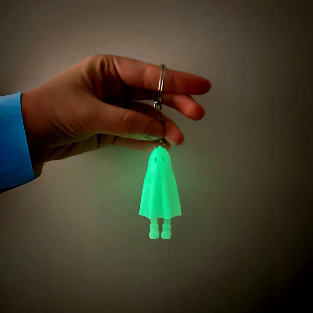 Glow-in-the-dark Ghost Foot Keychain: 3D Printed Halloween Accessory - Etsy