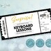 Editable Keyboard Lessons Gift Voucher - Surprise Gift Voucher ...