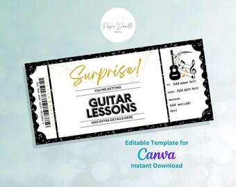 Editable Surprise Gift Voucher - Driving Lessons Voucher - Personalise ...