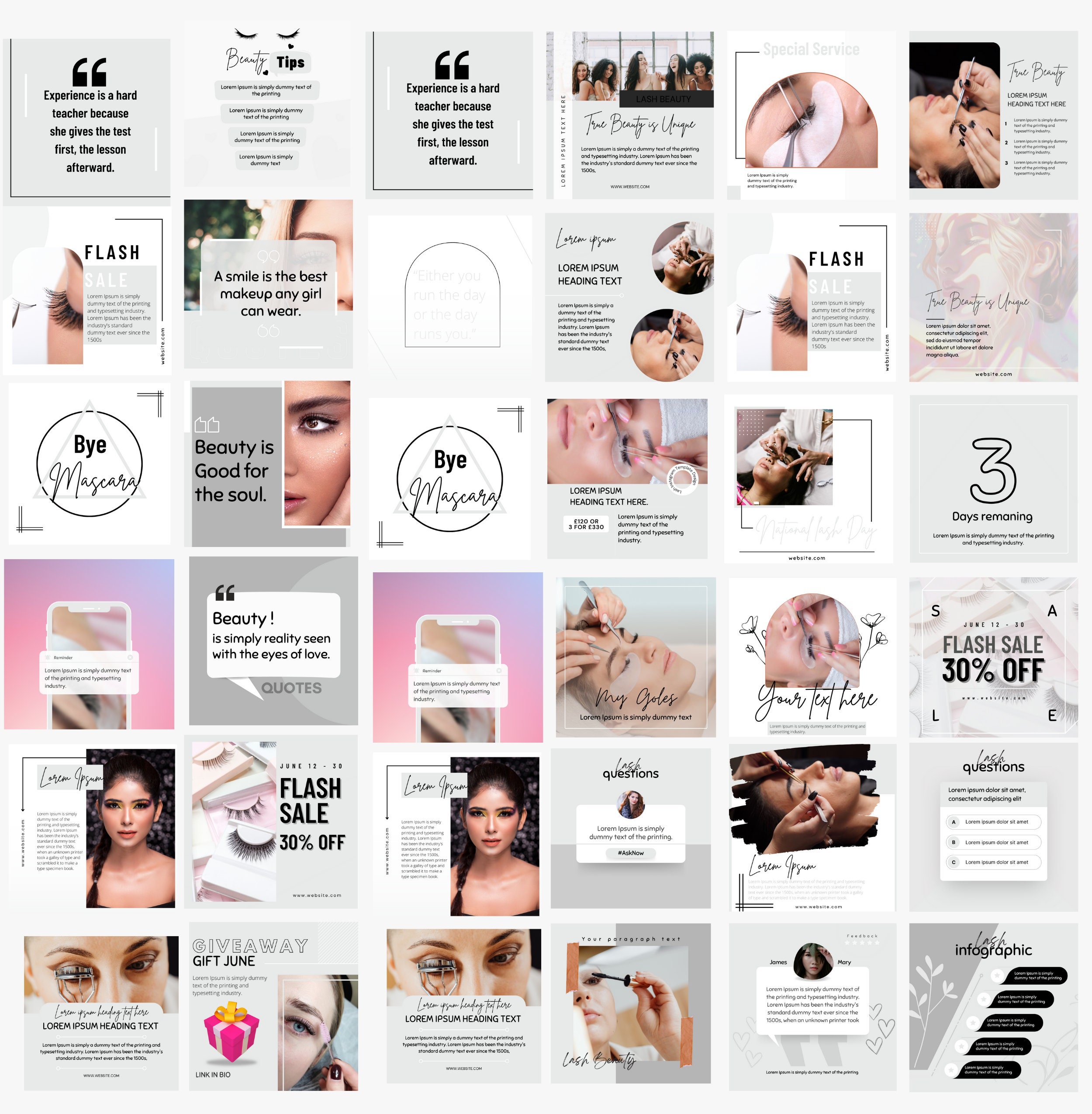 400 Lash Artist Instagram Post Lash Quotes Eye Lashes - Etsy