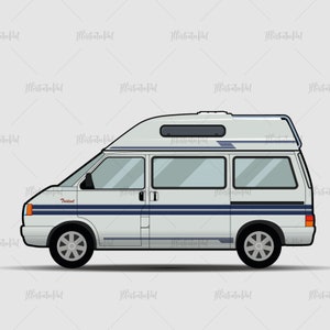 VW Transporter T4 A3 Camper Van Poster Print - Etsy