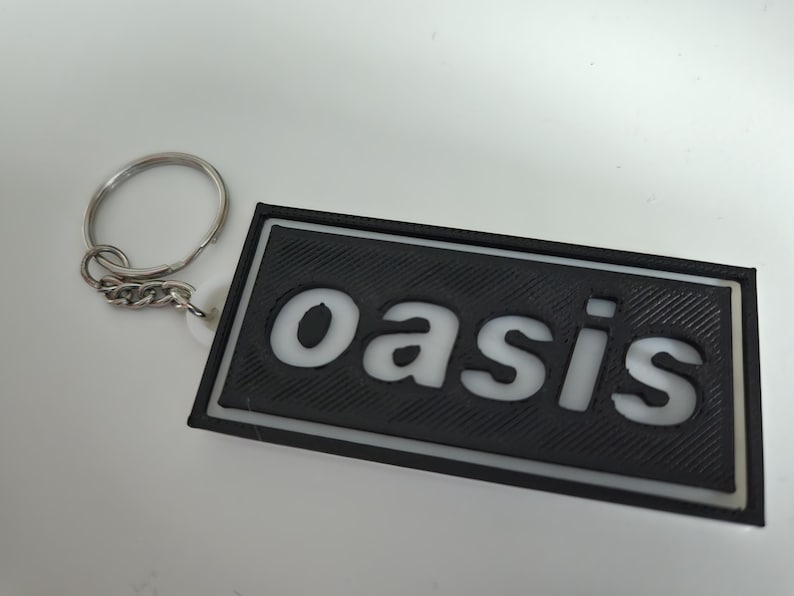 Oasis Inspired 3D Printed Band Logo Keyring, Keychain, Charm - Etsy