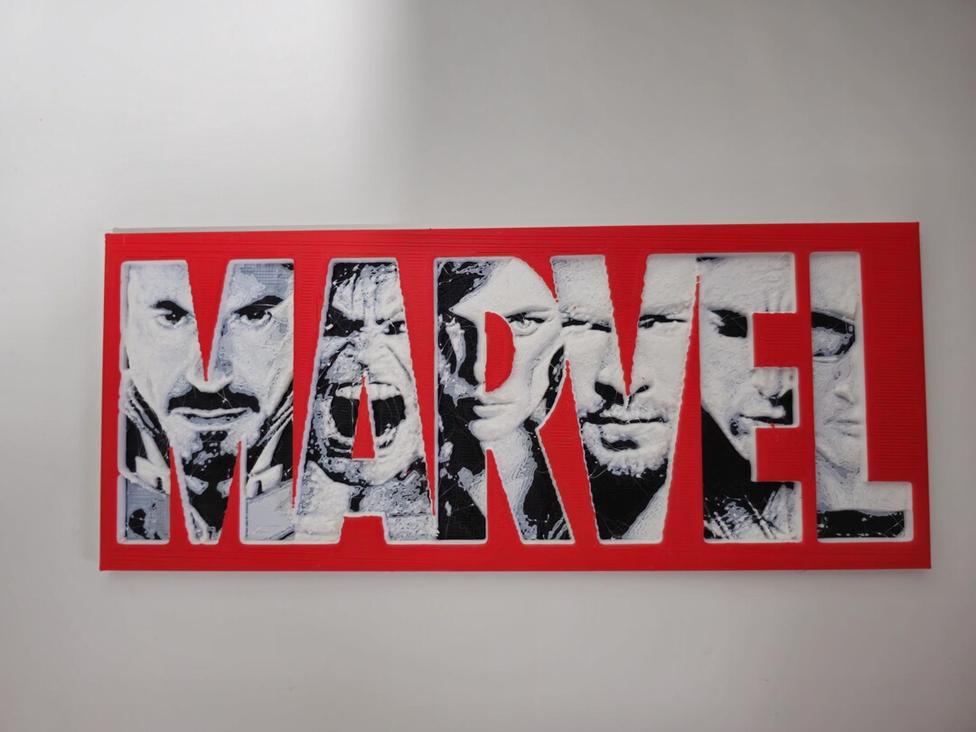 3D Printed Marvel Avengers Hueforge Plaque, Sign - Etsy