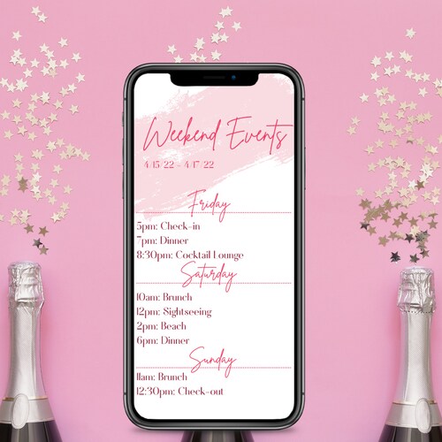 PARADISE Tropical Bachelorette Weekend Digital Itinerary - Etsy