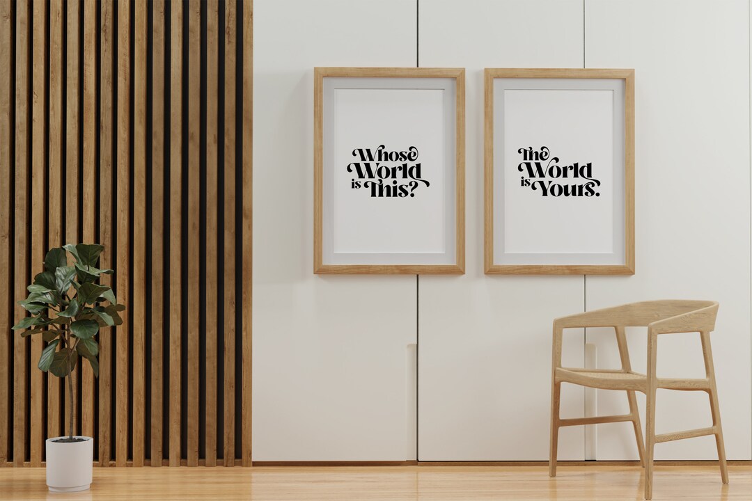 Whose World is This? the World is Yours. Dual Digital Art Print Rap ...