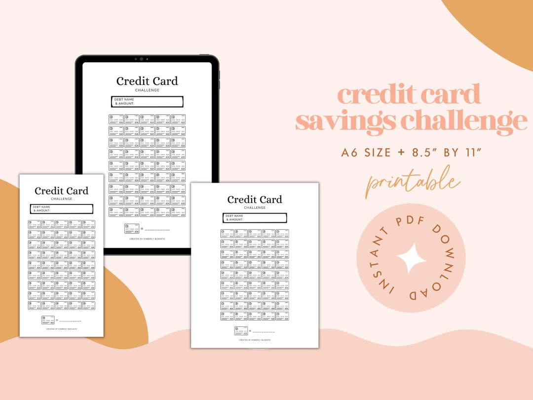 Credit Card Debt Savings Challenge Printable Debt Tracker - Etsy