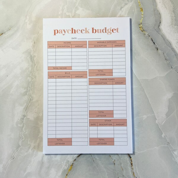 Budget Worksheet - Etsy