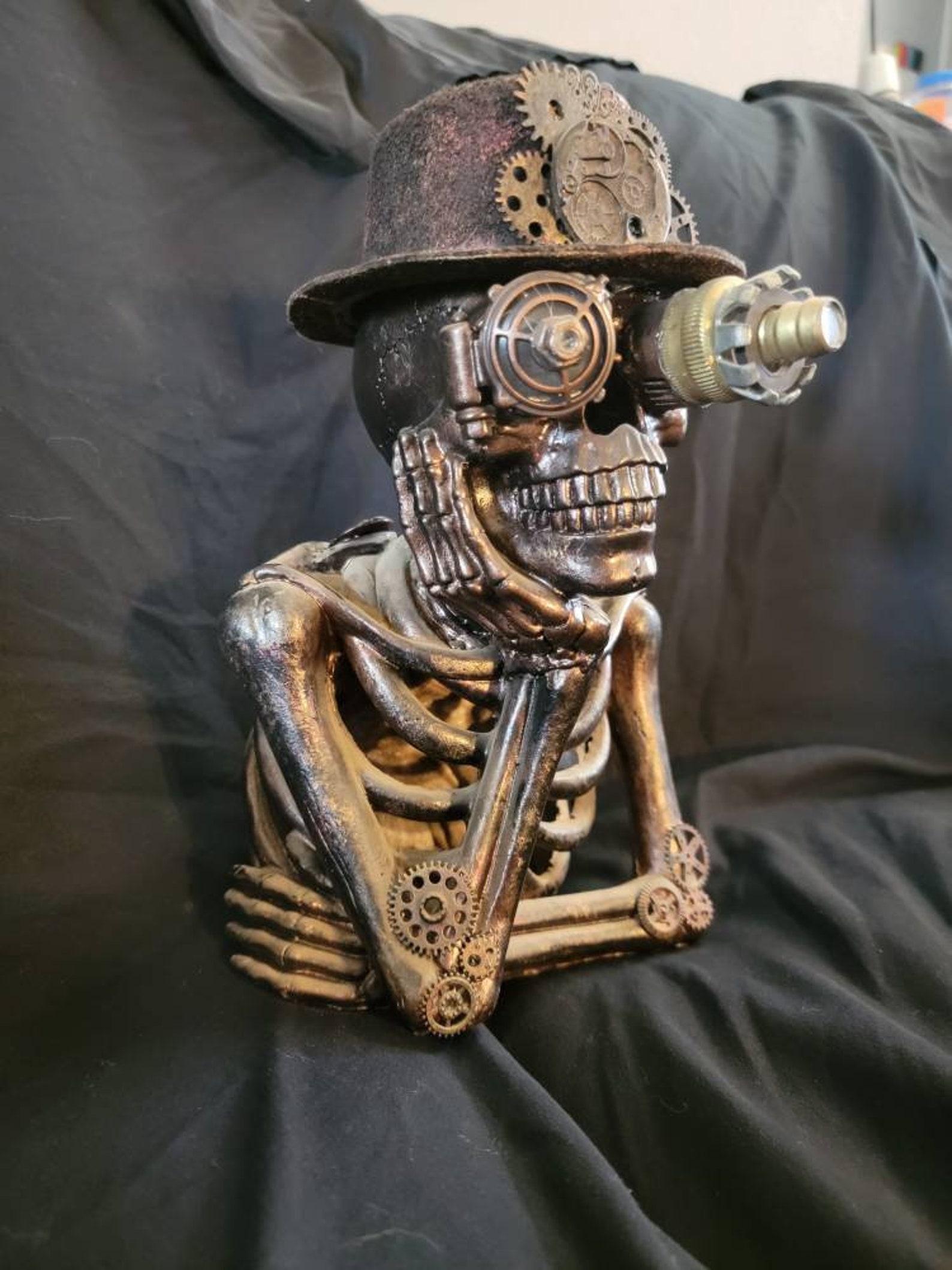 Steampunk Skeleton, Skeleton, Industrial, Steampunk, Shelf Decor ...