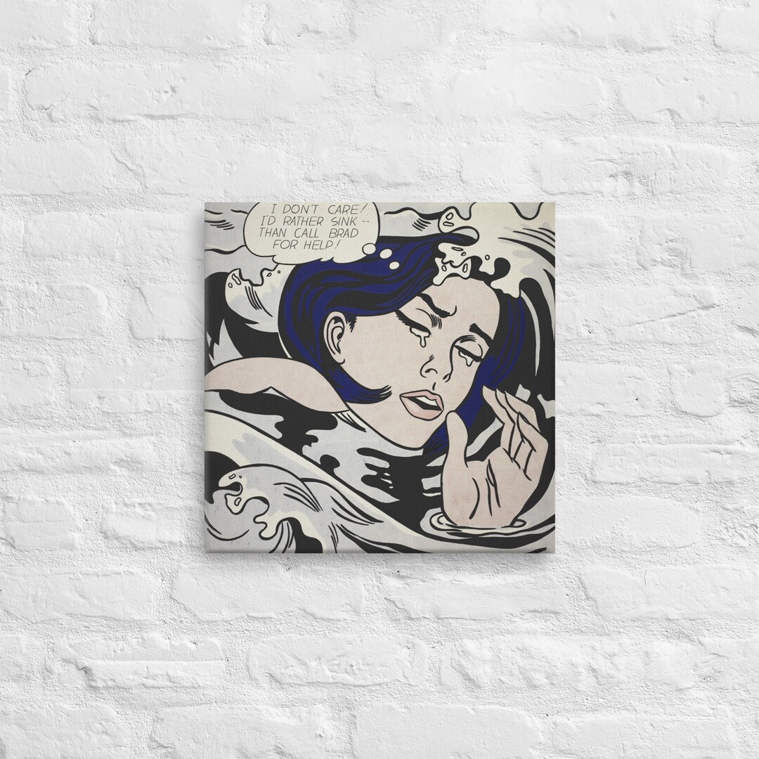 Title Drowning Girl 1963 Roy Lichtenstein Vintage Pop Etsy