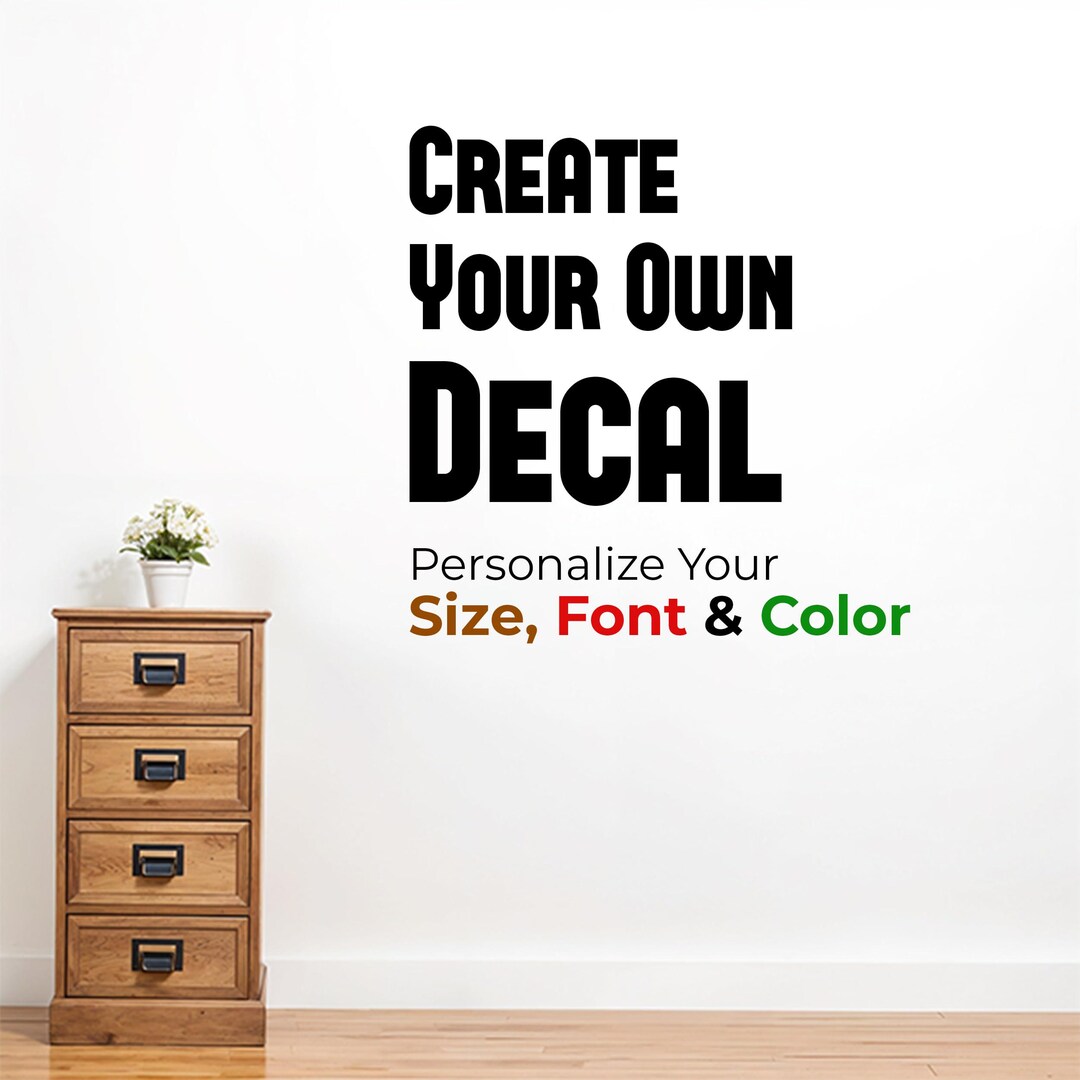 Personalized Vinyl Lettering | Custom Die Cut Wall Decals for Names ...