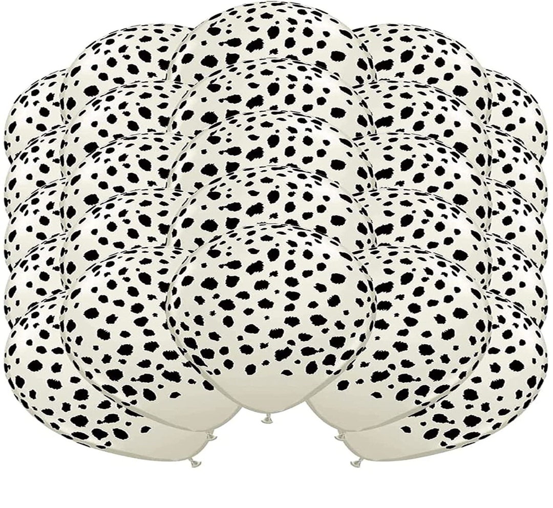 Pack of 10 White Cheetah Print Balloons, Jungle Animal Print Balloon ...