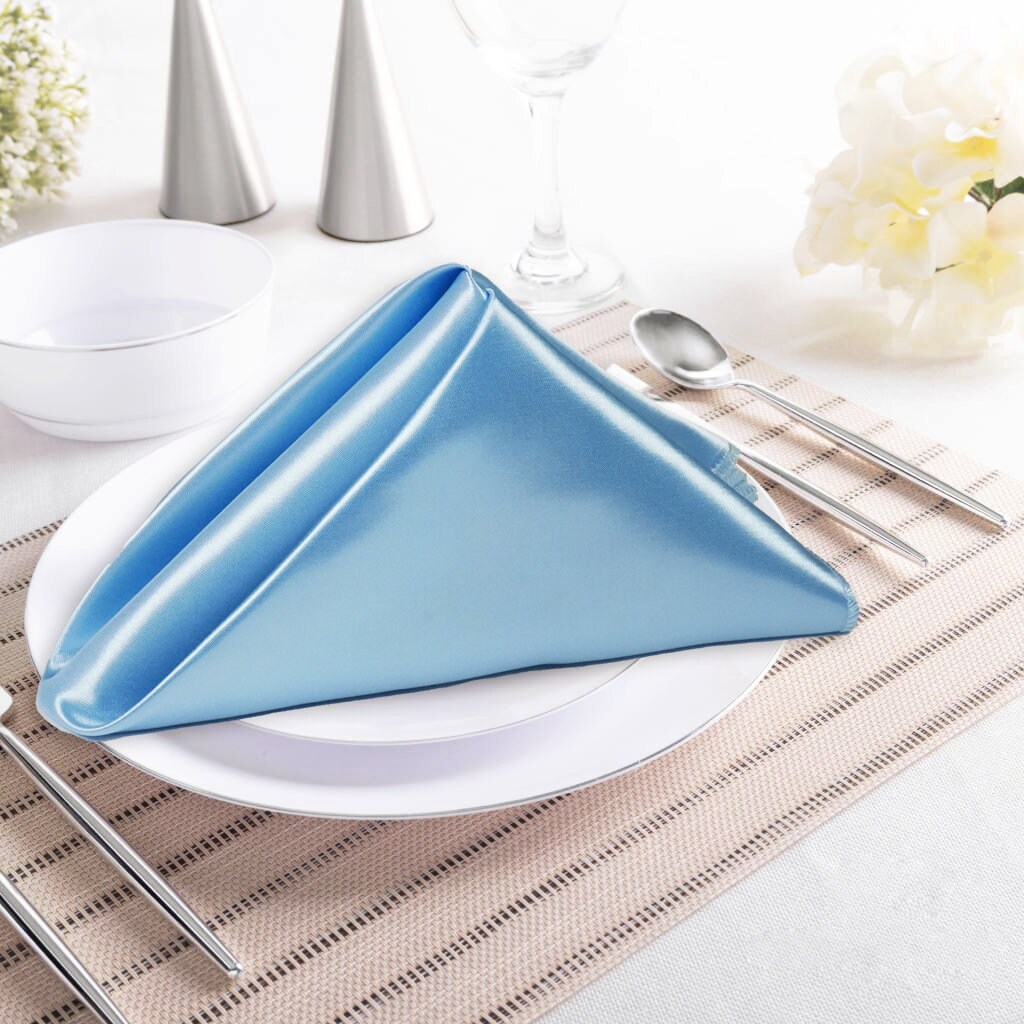 Light Blue Satin Napkin - Etsy