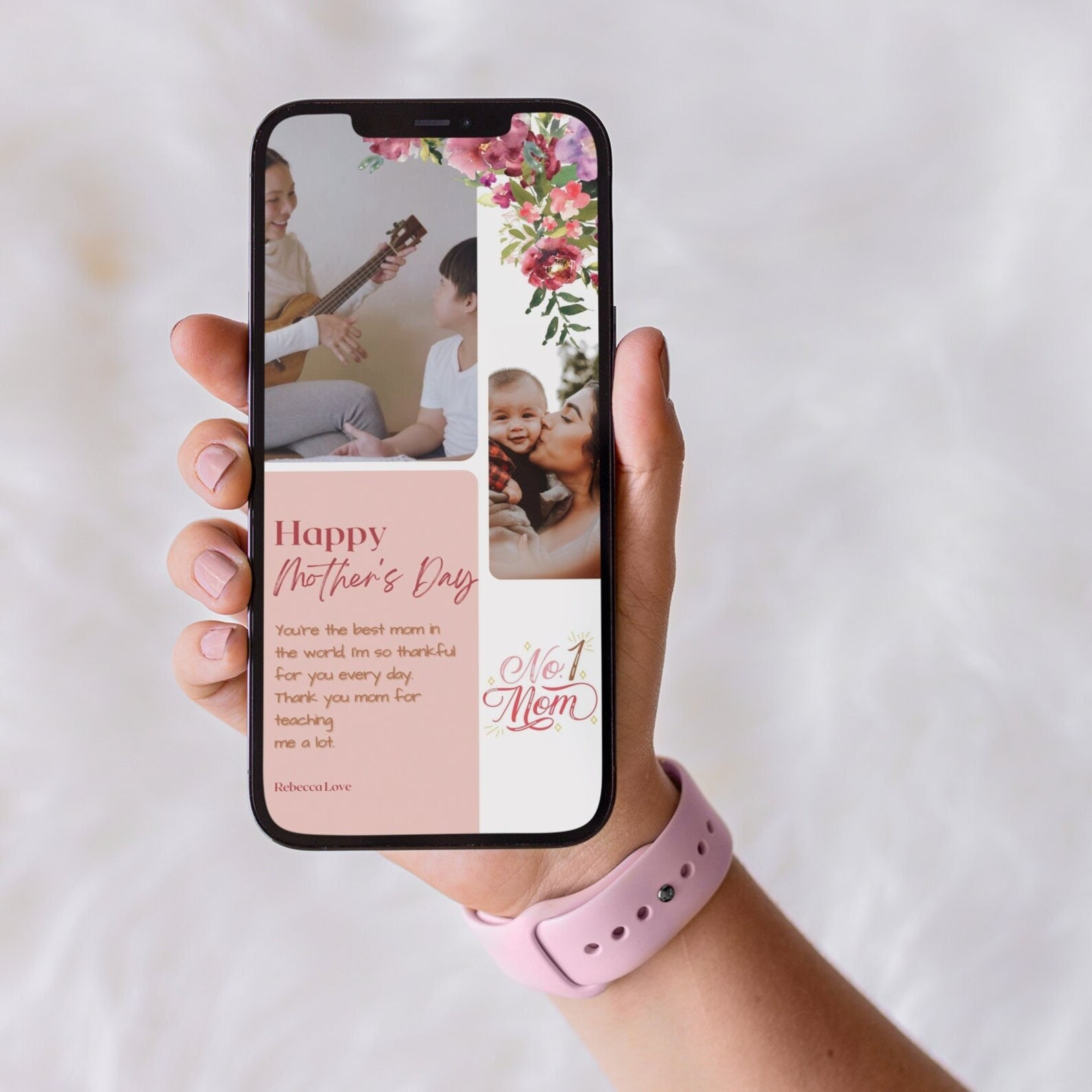 Animated Mother's Day Card, Editable Canva Digital Card for Mum With ...