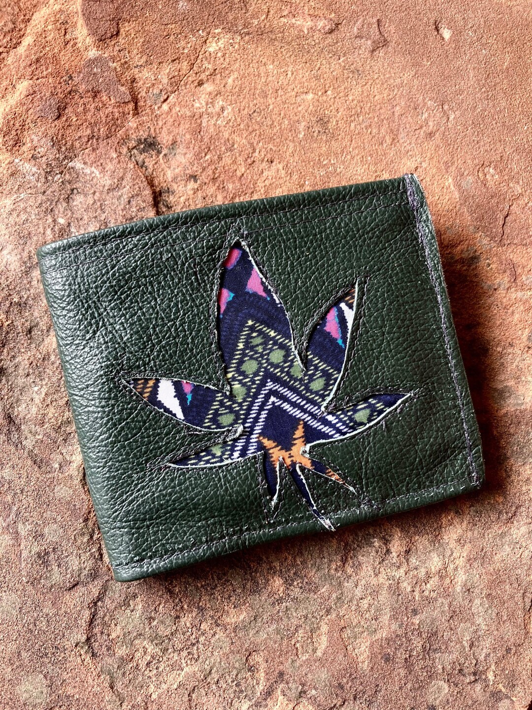 Lawless Sacred Plant Cannabis Leaf Leather Wallet - Etsy