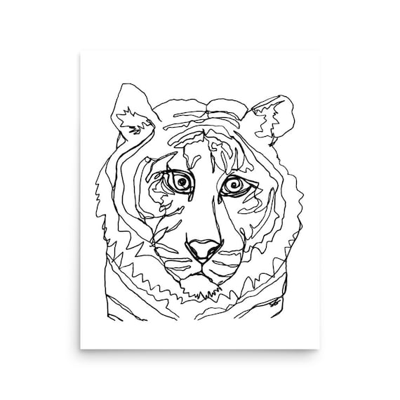 Abstract Tiger Line Drawing