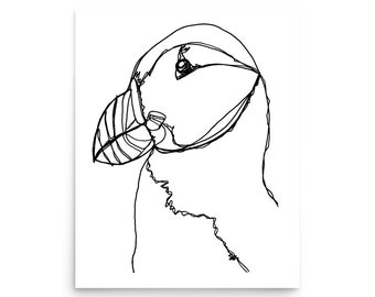 Alligator Wall Art Print | Minimalist Line Drawing | Abstract Line Art ...