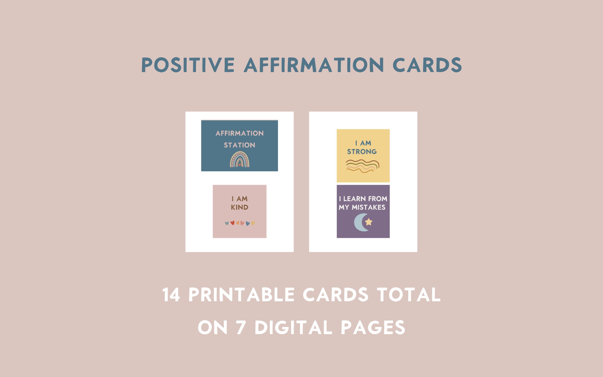 Affirmation Station Cards Printable Boho Classroom Decor Daily ...