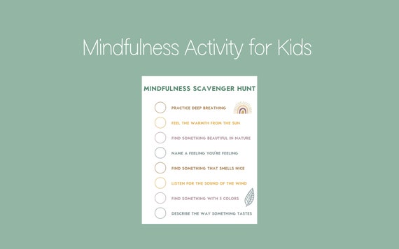 Mindfulness Scavenger Hunt Instant Download Anxiety Relief - Etsy