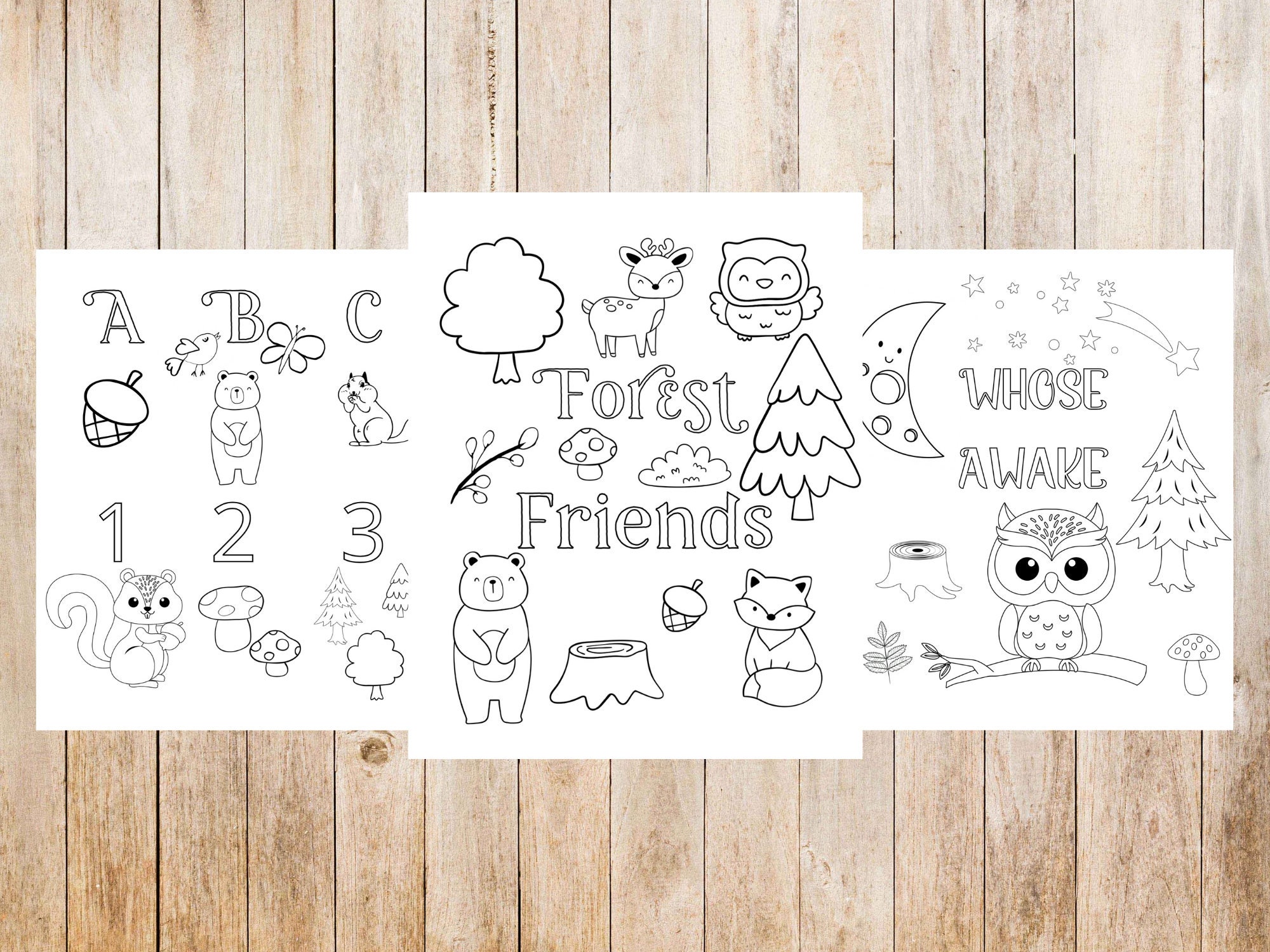 Printable Coloring Pages | Woodland Animals | Forest Friends ...