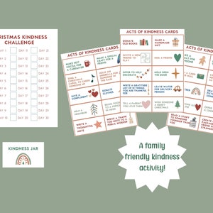 Christmas Kindness Challenge | Printable Random Acts of Kindness Cards ...