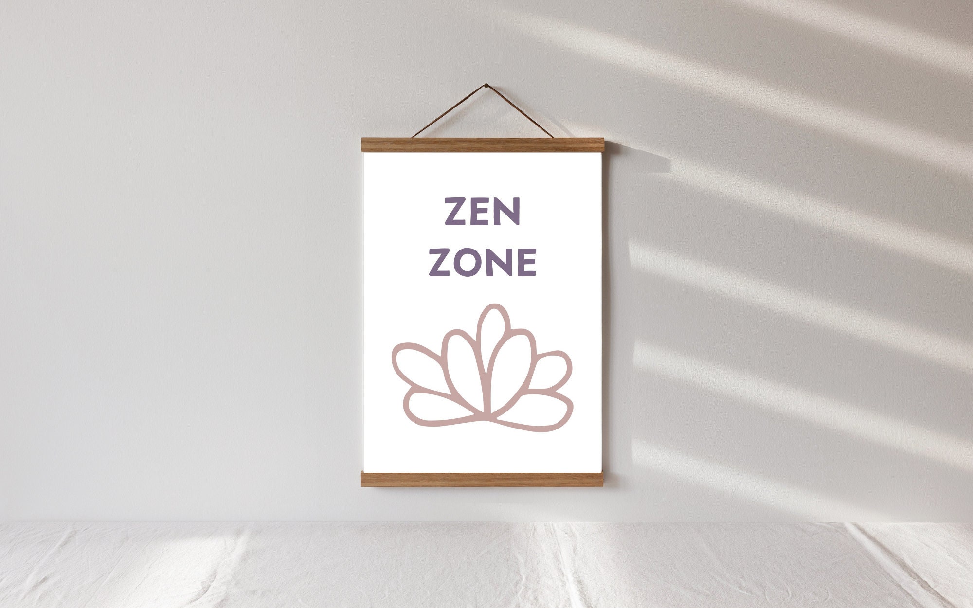 Zen Zone Poster | Digital Download | Lotus Flower Art | Calm Corner ...
