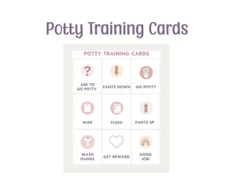 Step by Step Bathroom Routine and Potty Training Chart and - Etsy