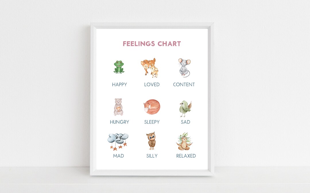 Feelings Chart for Children | Printable Emotions Poster | Calm Corner ...