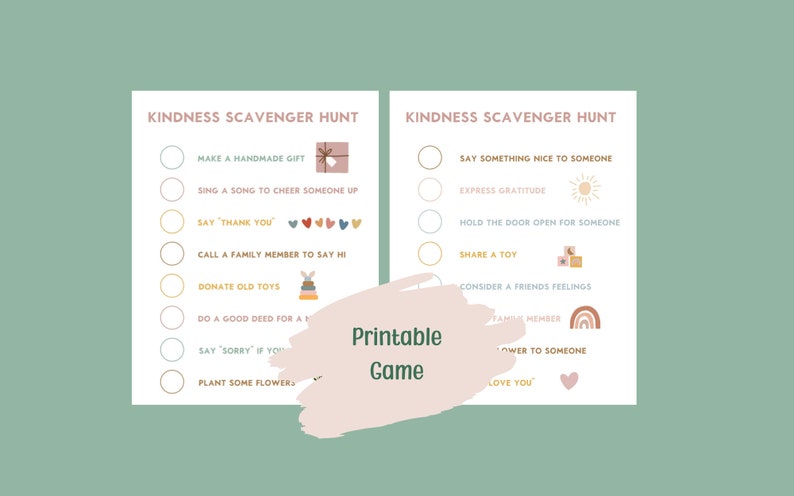 Kindness Scavenger Hunt | Instant Download Children’s Game | Printable ...