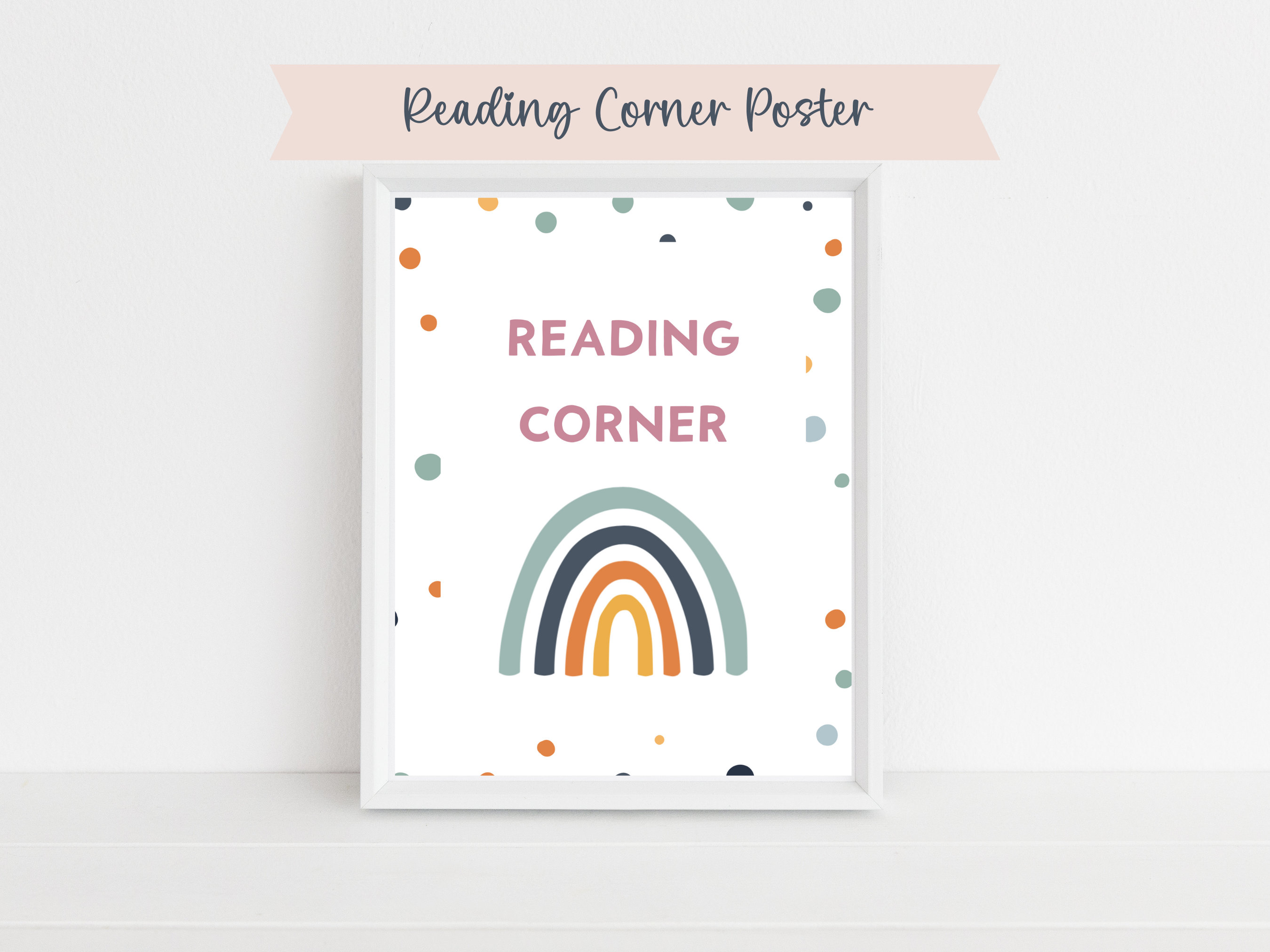 Reading Corner Poster Printable Reading Poster Kids Reading Nook Sign ...