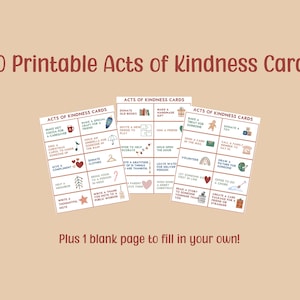 Christmas Kindness Challenge | Printable Random Acts of Kindness Cards ...