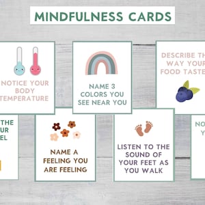 Mindfulness Cards for Children | Printable Toddler Cards | Preschooler ...