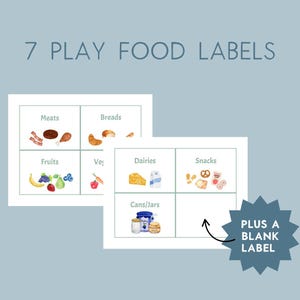 Play Food Labels | Printable Toy Organization Labels - Etsy