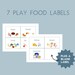 Play Food Labels | Printable Toy Organization Labels - Etsy