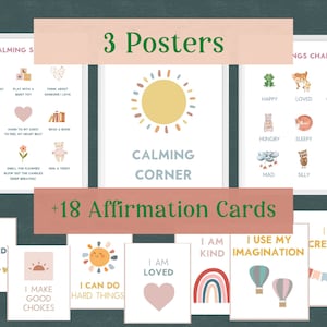 Calm Corner Bundle | Feelings Chart | Calming Corner Poster | Calming ...