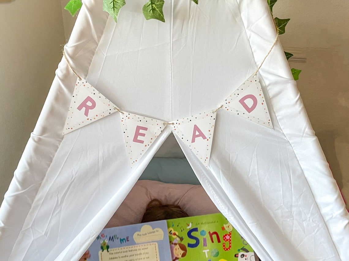 Book Nook READ Banner Printable Book Banner SVG Files - Etsy