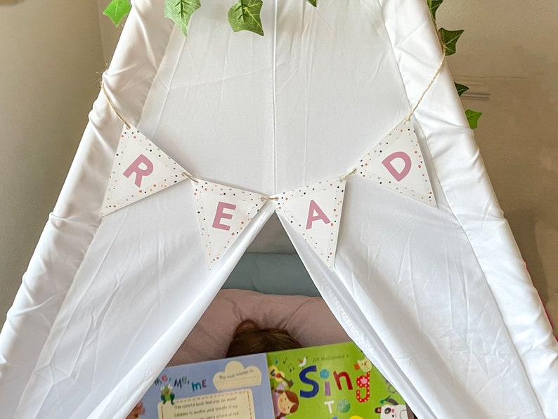 Book Nook READ Banner Printable Book Banner SVG Files - Etsy