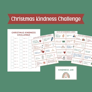 Christmas Kindness Challenge | Printable Random Acts of Kindness Cards ...