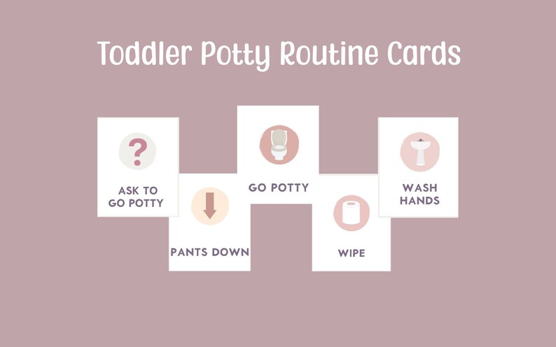 Potty Training Routine Cards Printable Visual Routine Toddler Visual ...