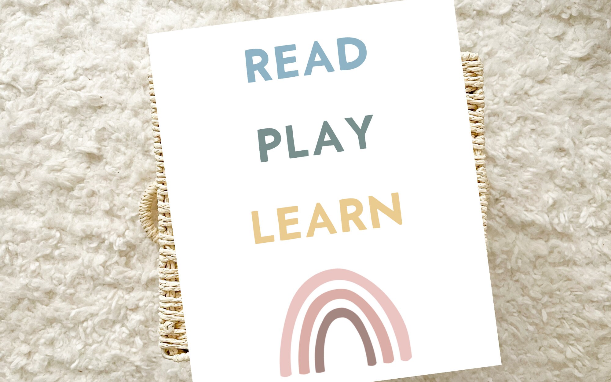 Playroom Poster | Printable Read Play Learn | Playroom Sign | Digital ...