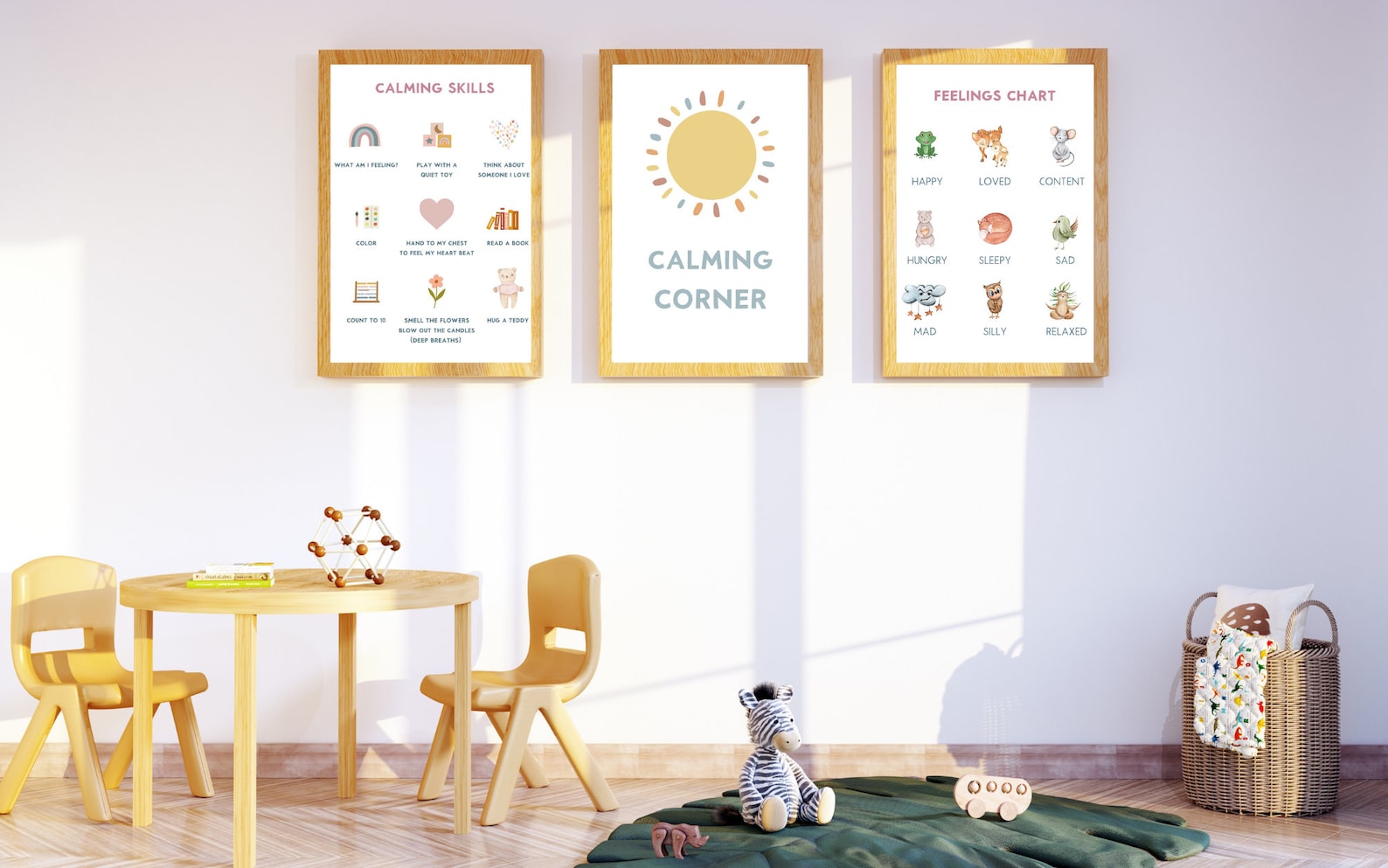 Calm Corner Bundle Feelings Chart Calming Corner Poster Calming Skills ...