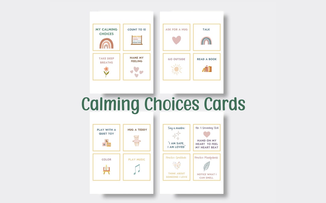 My Calming Choices Cards | Printable Anxiety Relief for Kids - Etsy