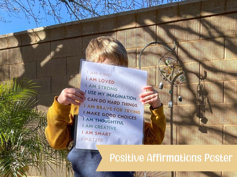 Positive Affirmation Poster for Children | Self Love Printable Poster ...