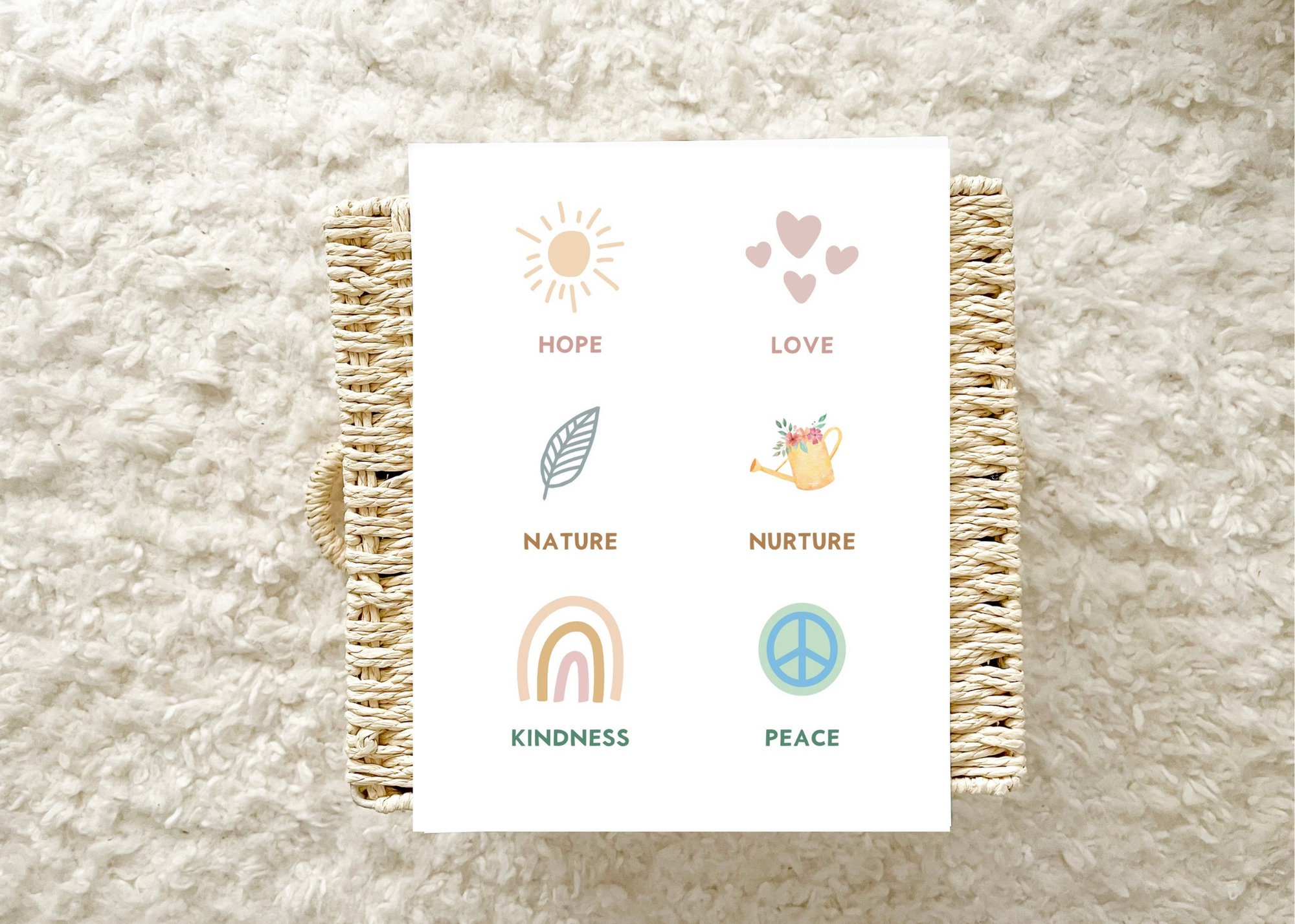 Peace Sign Printable Poster | Digital Download Peace Poster Nature Wall ...