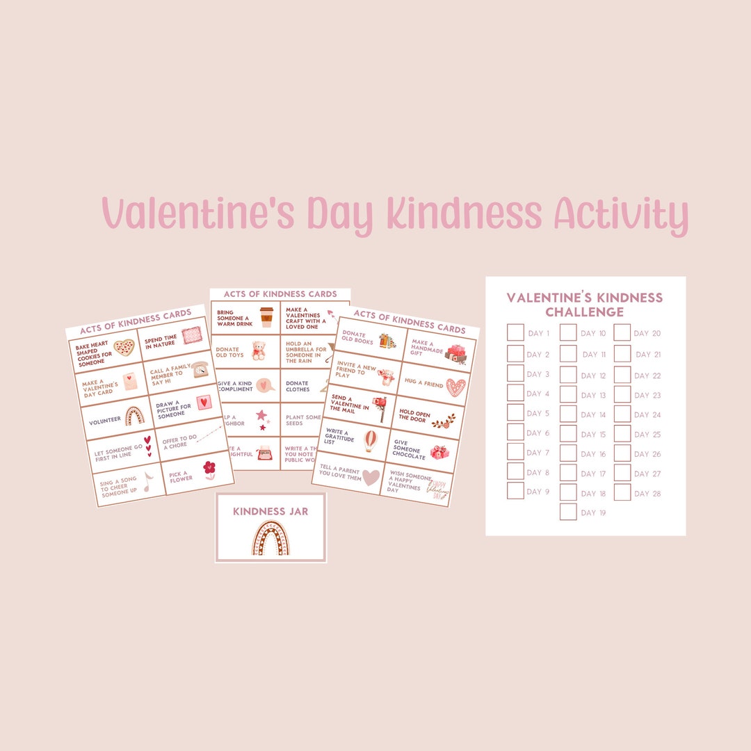 Valentine's Kindness Activity | Printable Challenge, Cards (digital ...