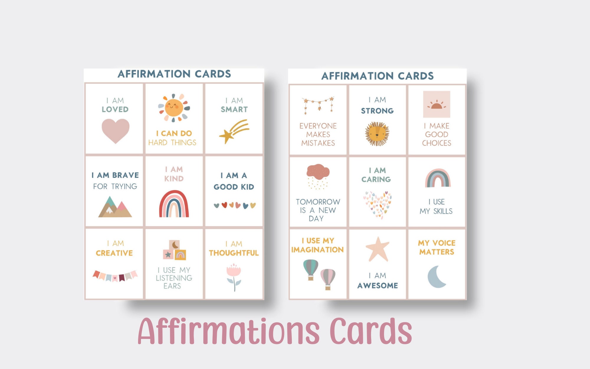 Affirmations Bundle: Printable Poster Toddler Affirmation - Etsy