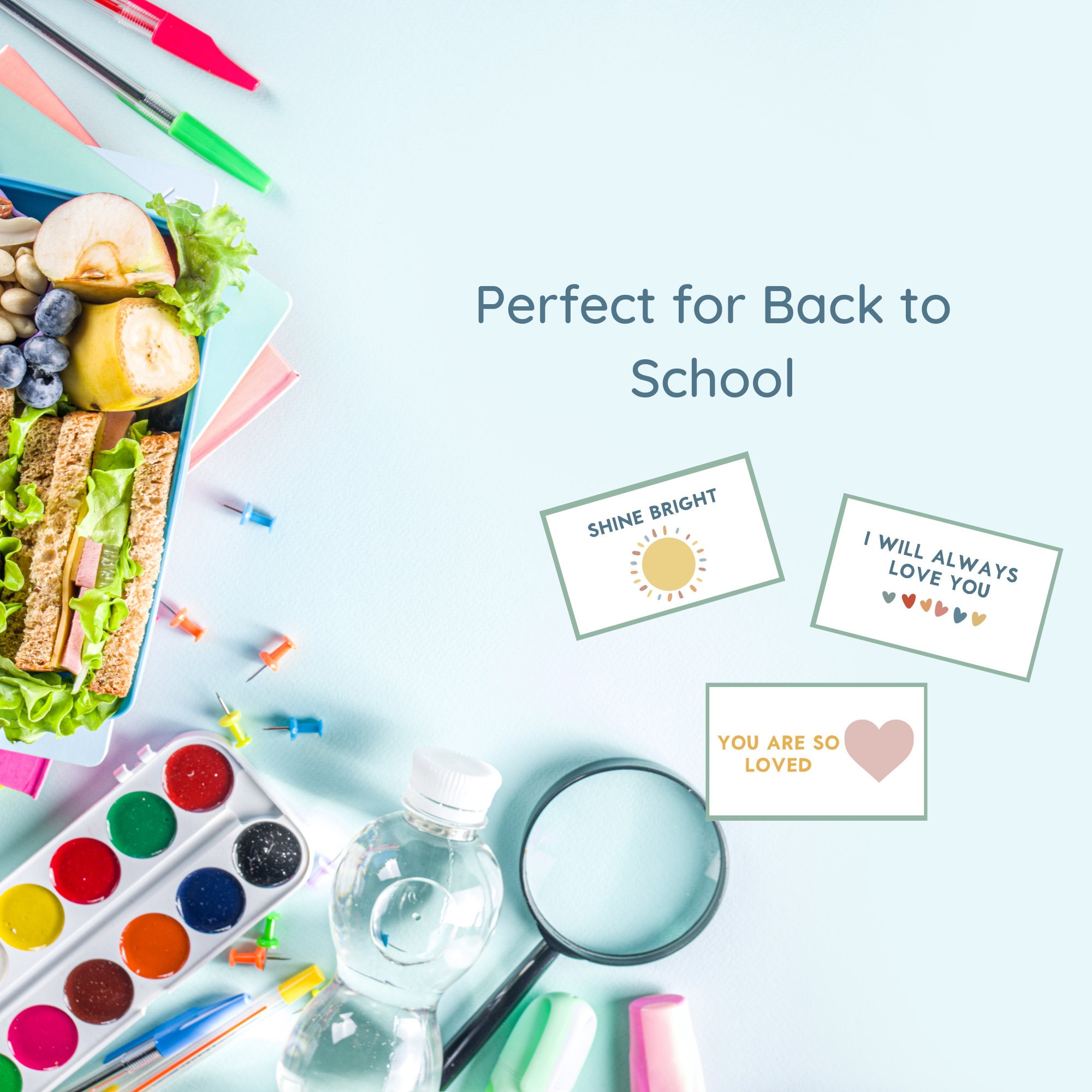 Lunchbox Notes Printable Back to School Affirmation Cards for Kids - Etsy