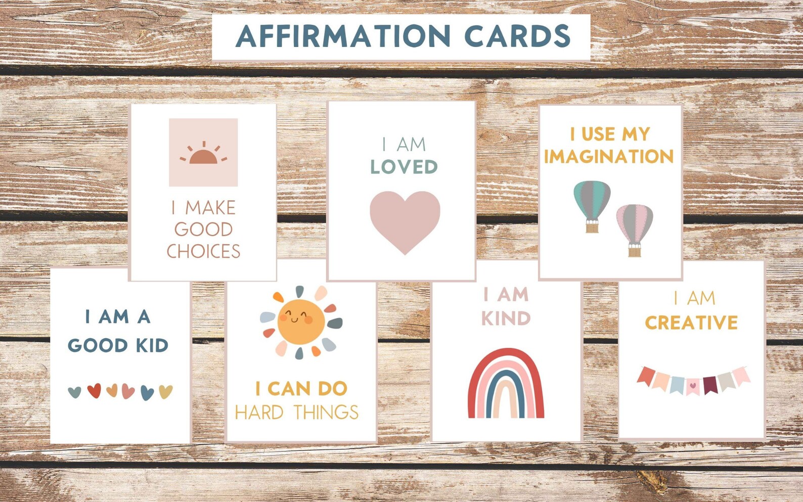 Positive Affirmation Cards for Kids Printable Cards - Etsy