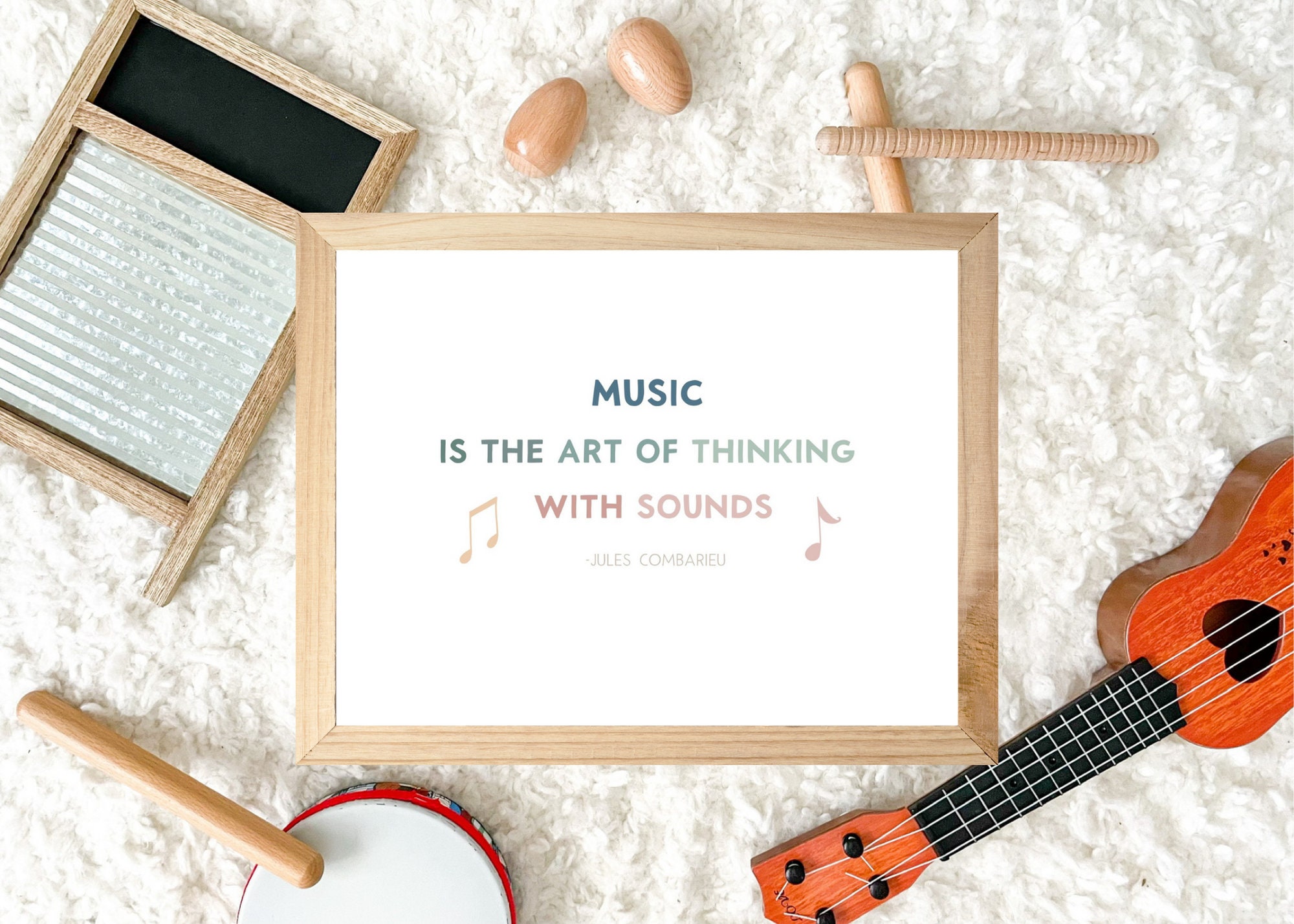 Music Poster for Children Printable Music is the Art of Thinking With ...